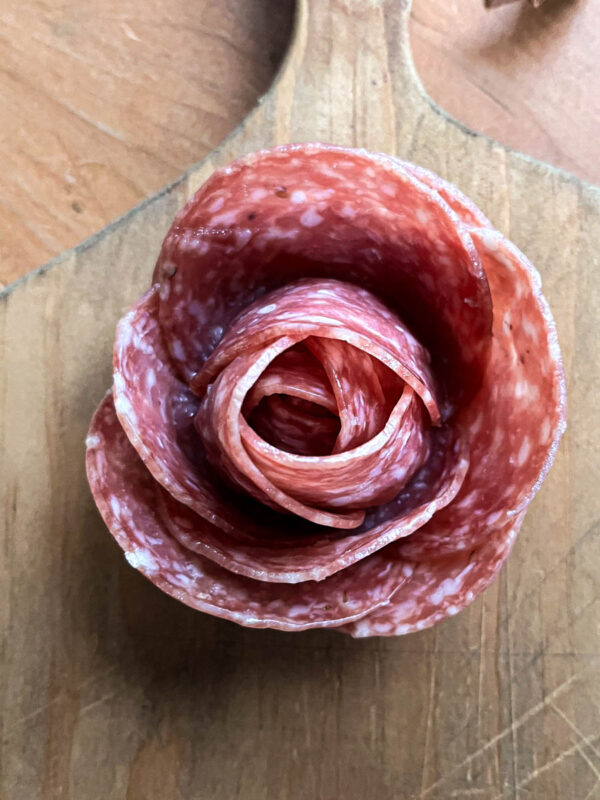 How to Create a Rose Salami for a Charcuterie Board - Amazing ...
