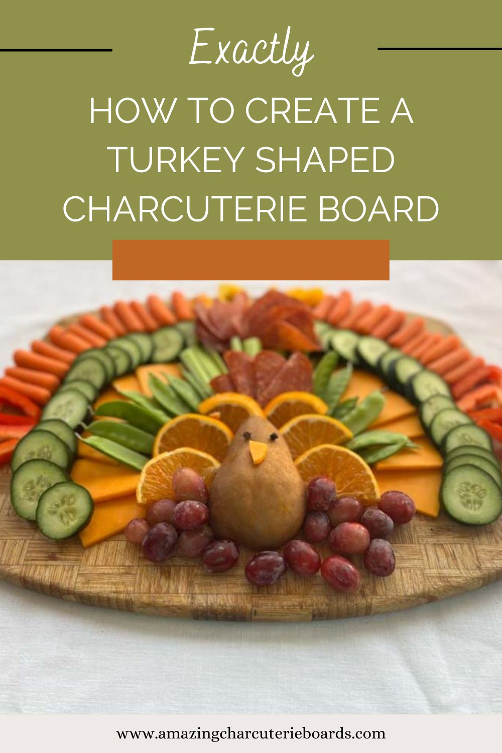 How to Create a Turkey Shaped Charcuterie Board - Amazing Charcuterie ...