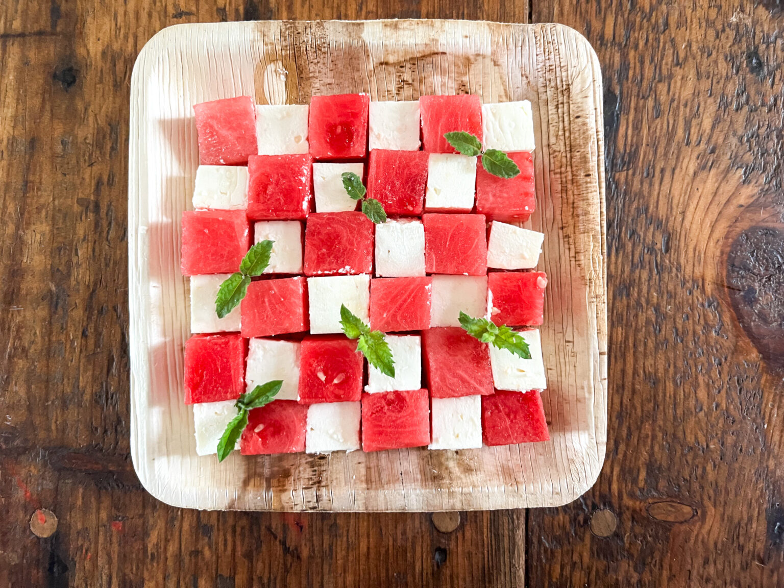 Watermelon and Feta Checkerboard Charcuterie - Amazing Charcuterie Boards